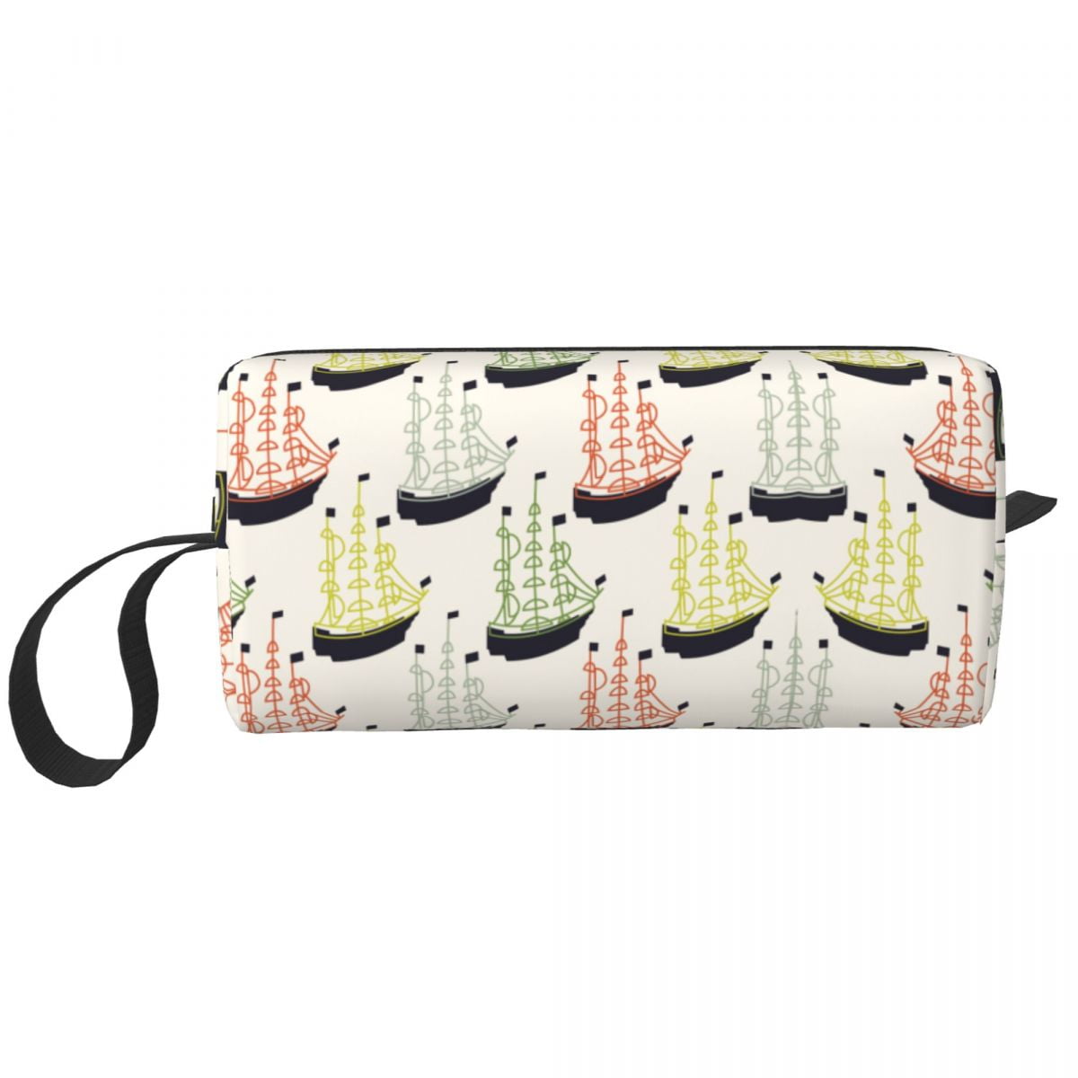 Custom Cute Print Green Dog Show Travel Toiletry Bag Cosmetic Makeup ...