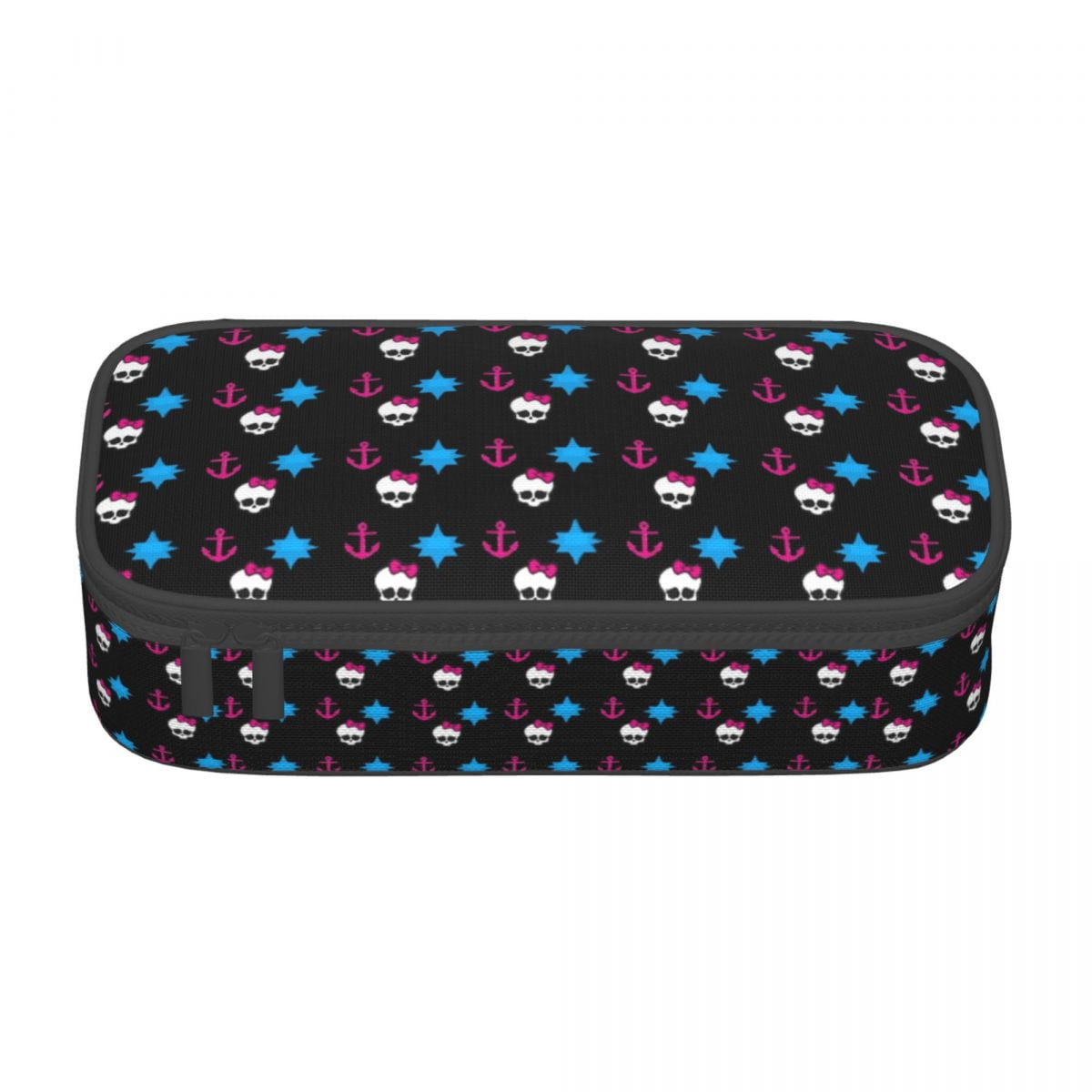 Custom Cute Skull Print Horror Pencil Cases for Large Capacity Skeleton ...