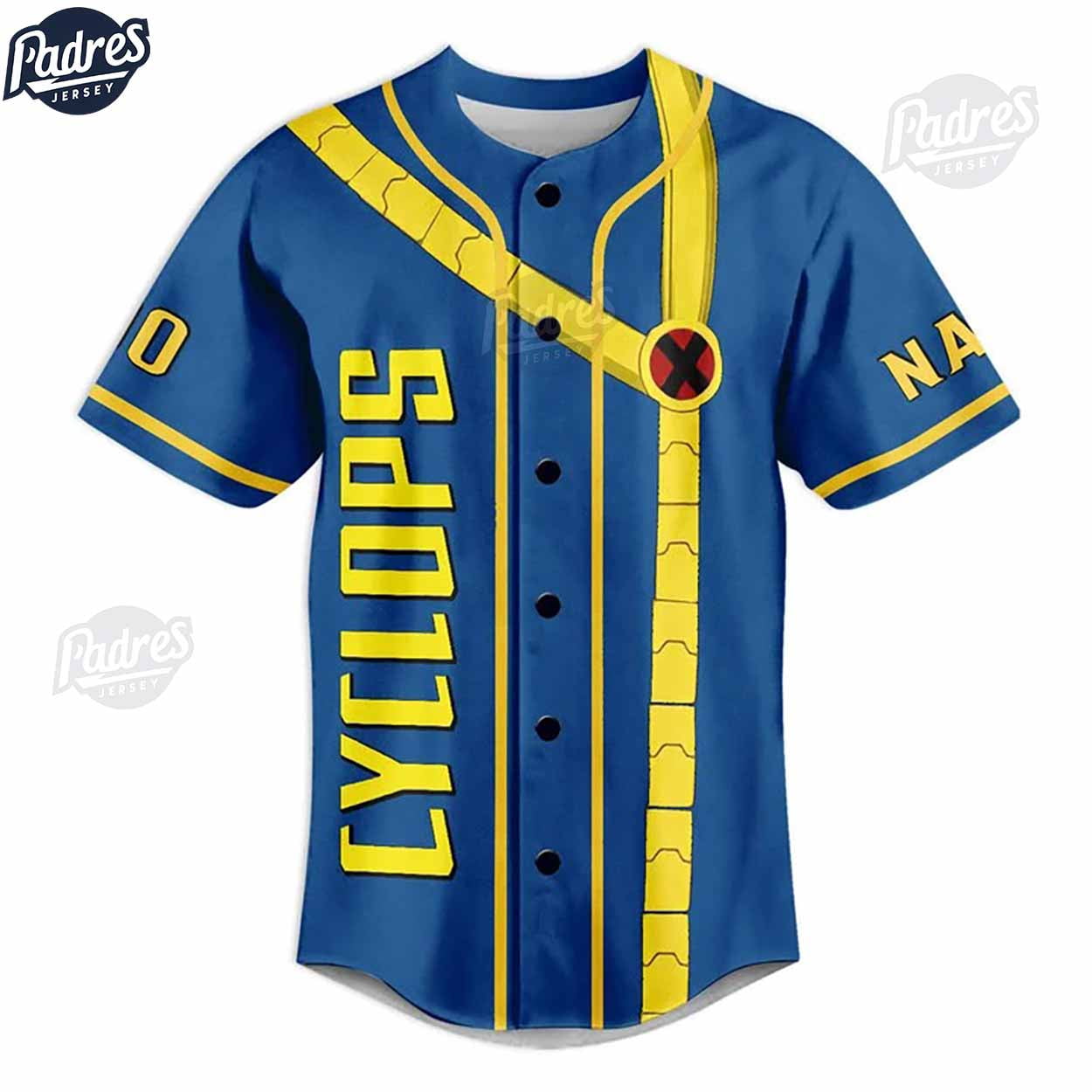 Custom Cyclops To Me X-men Baseball Jersey - Walmart.com