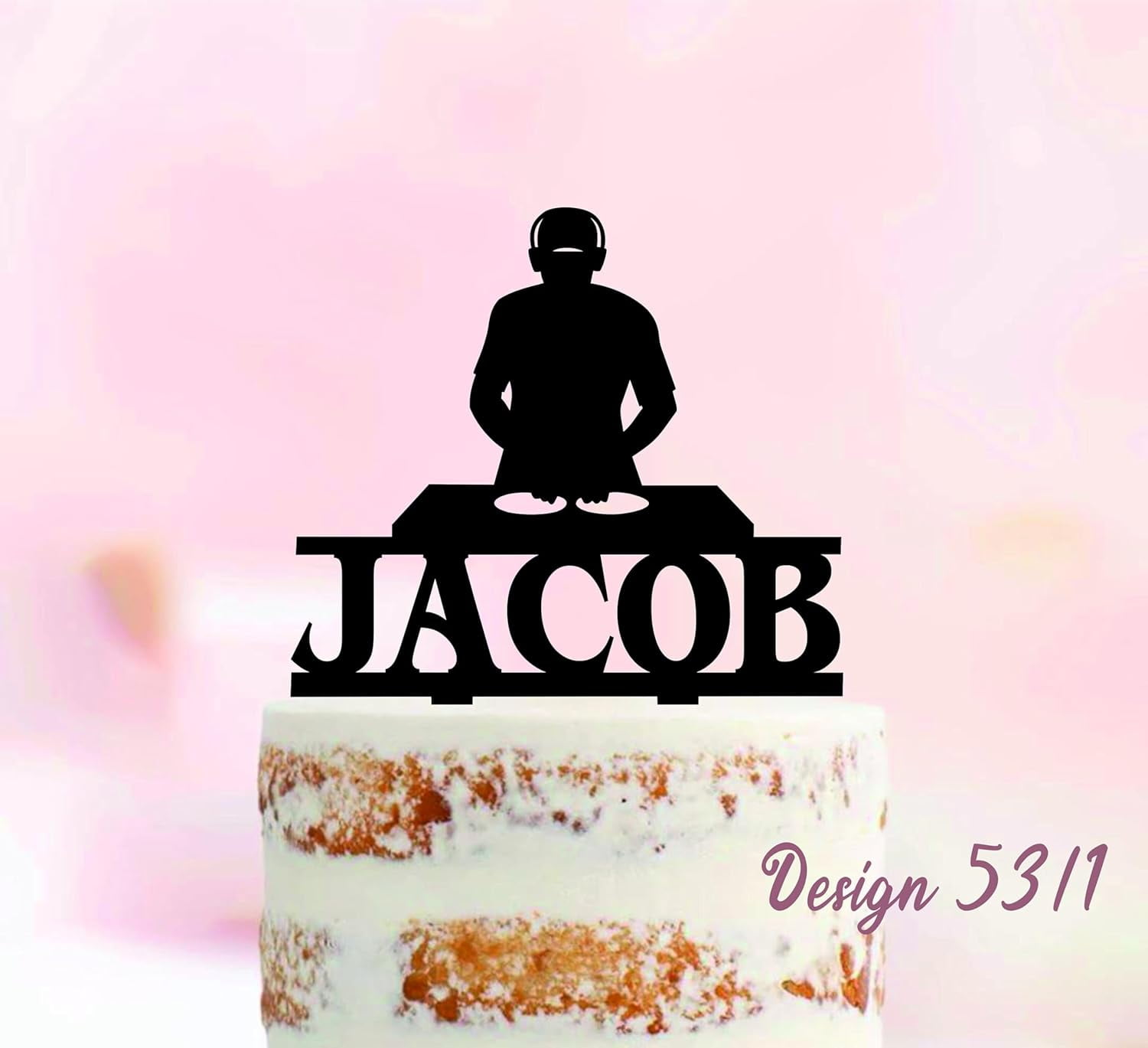 Custom DJ Cake Topper – DJ Disk Turntable Birthday Decor, Music ...