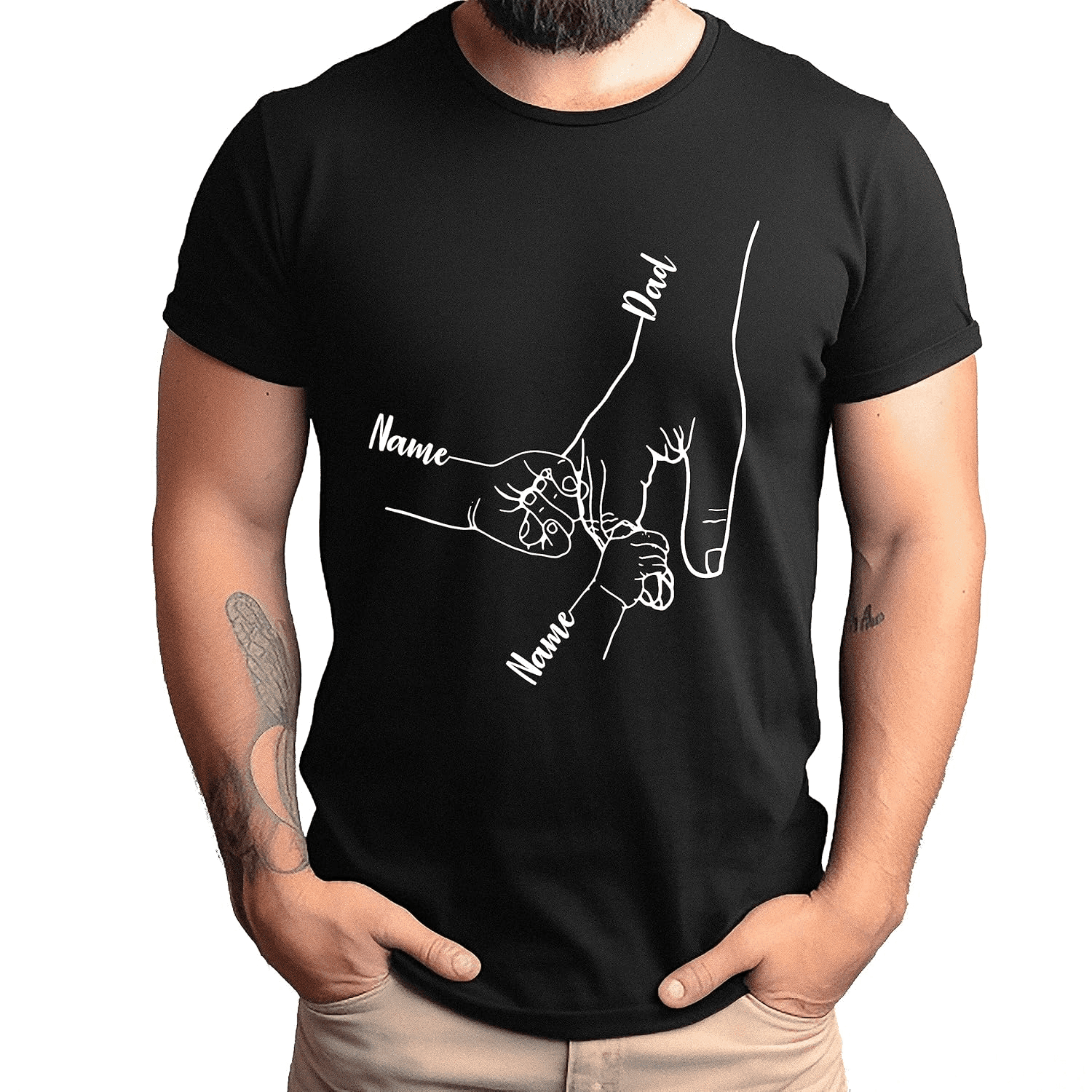 Custom Dad Shirt with Children Names Personalized Tshirt Gift for ...