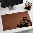 Custom Dad Sketch Leather Mouse Pad, Personalized Father's Day Desk ...