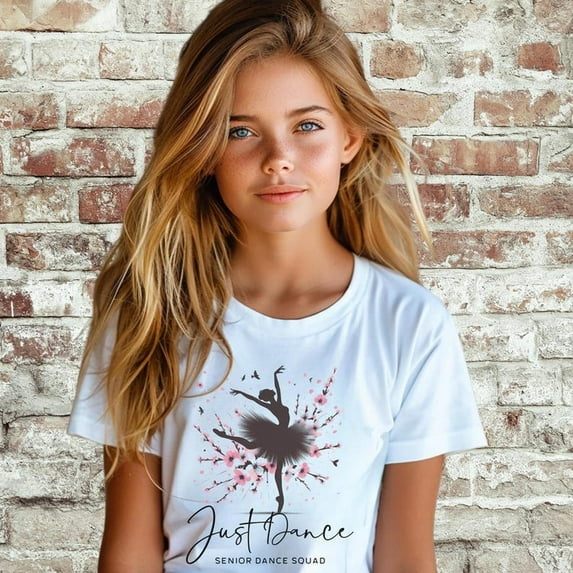 Custom Dance Shirt for Teen Girls “Just Dance” Ballerina Tee Senior ...