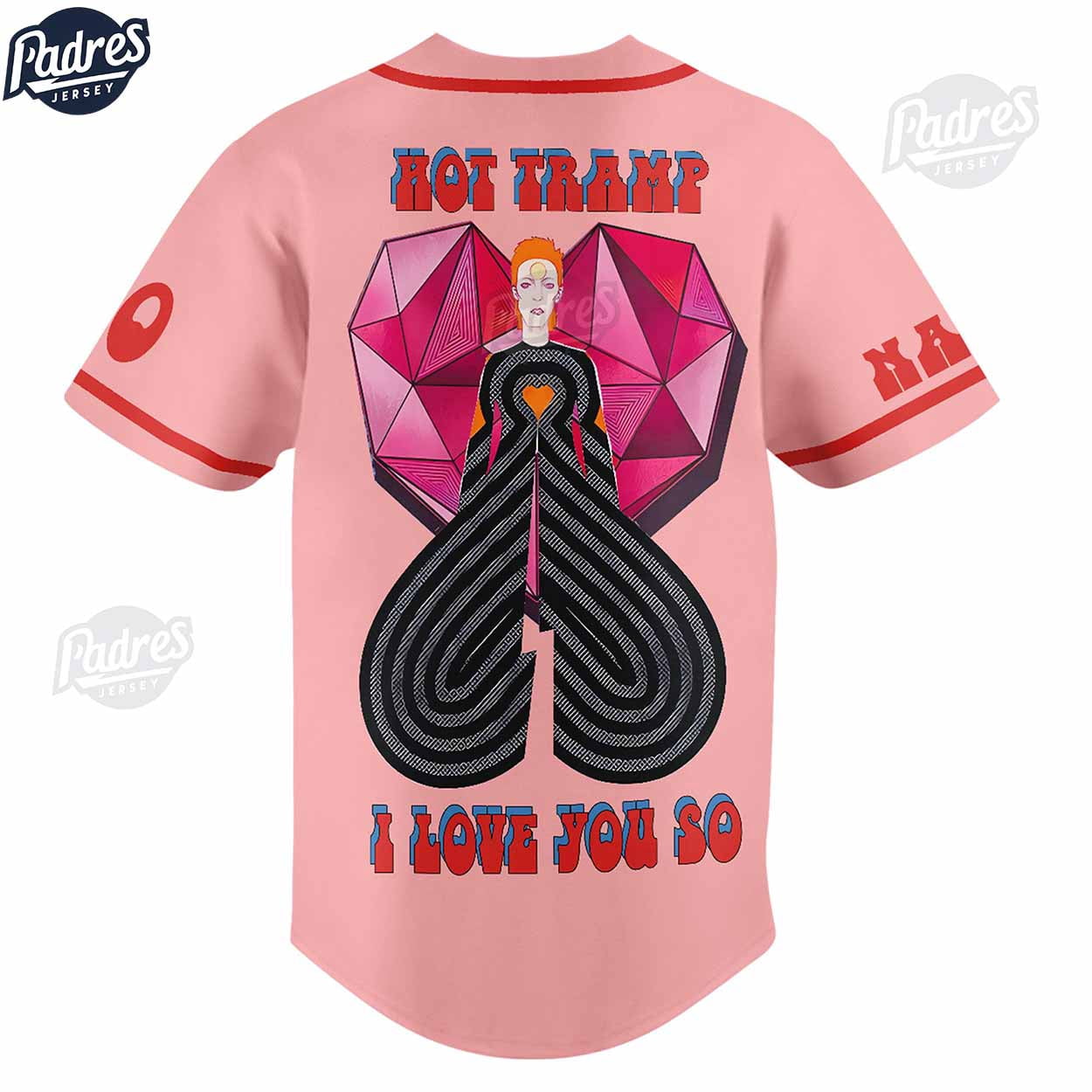 Custom David Bowie Valentine's Baseball Jersey - Walmart.com