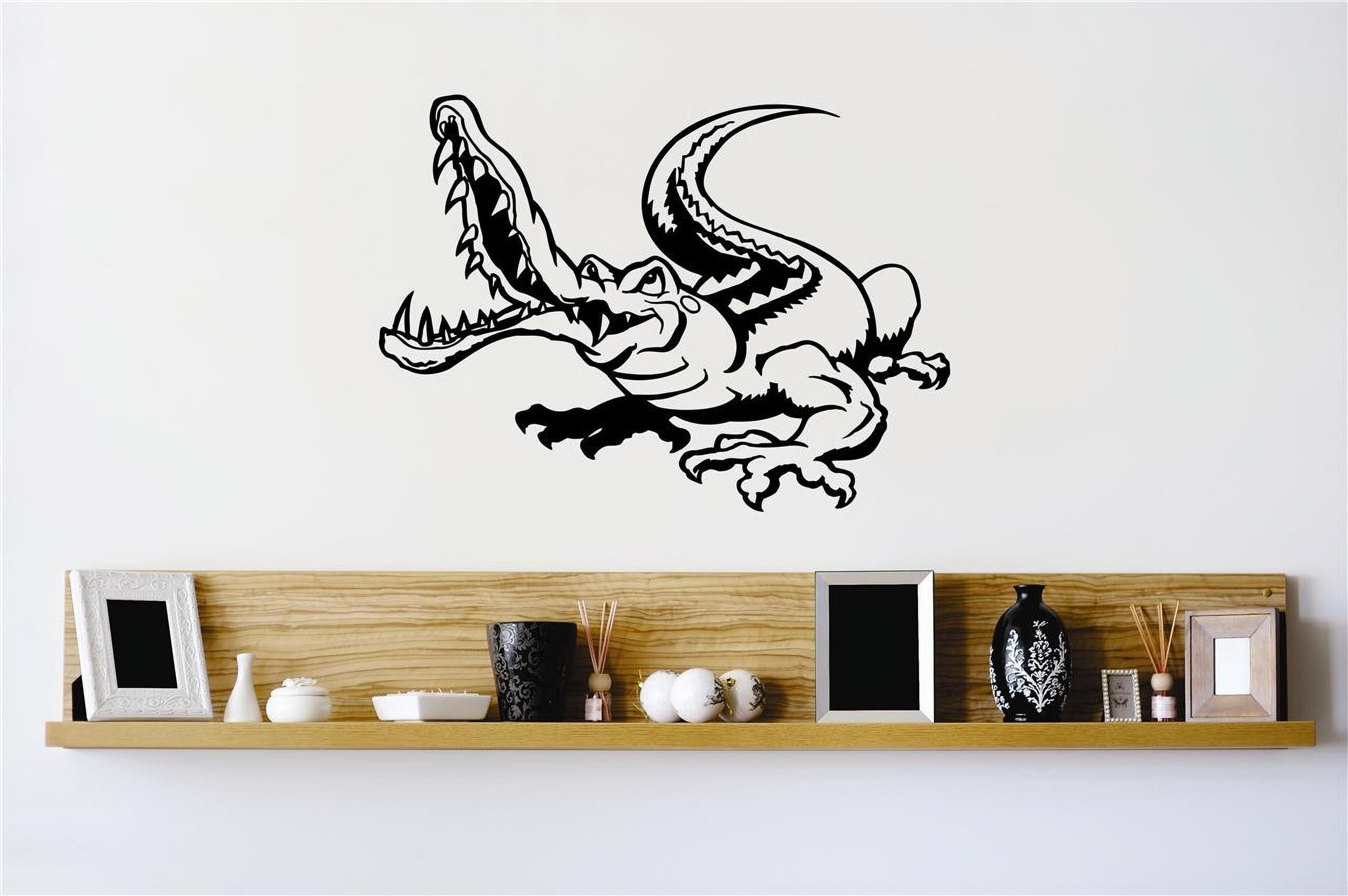 Custom Decals Alligator Swamp Animal Teeth Claws Design Bathroom 20x30 ...
