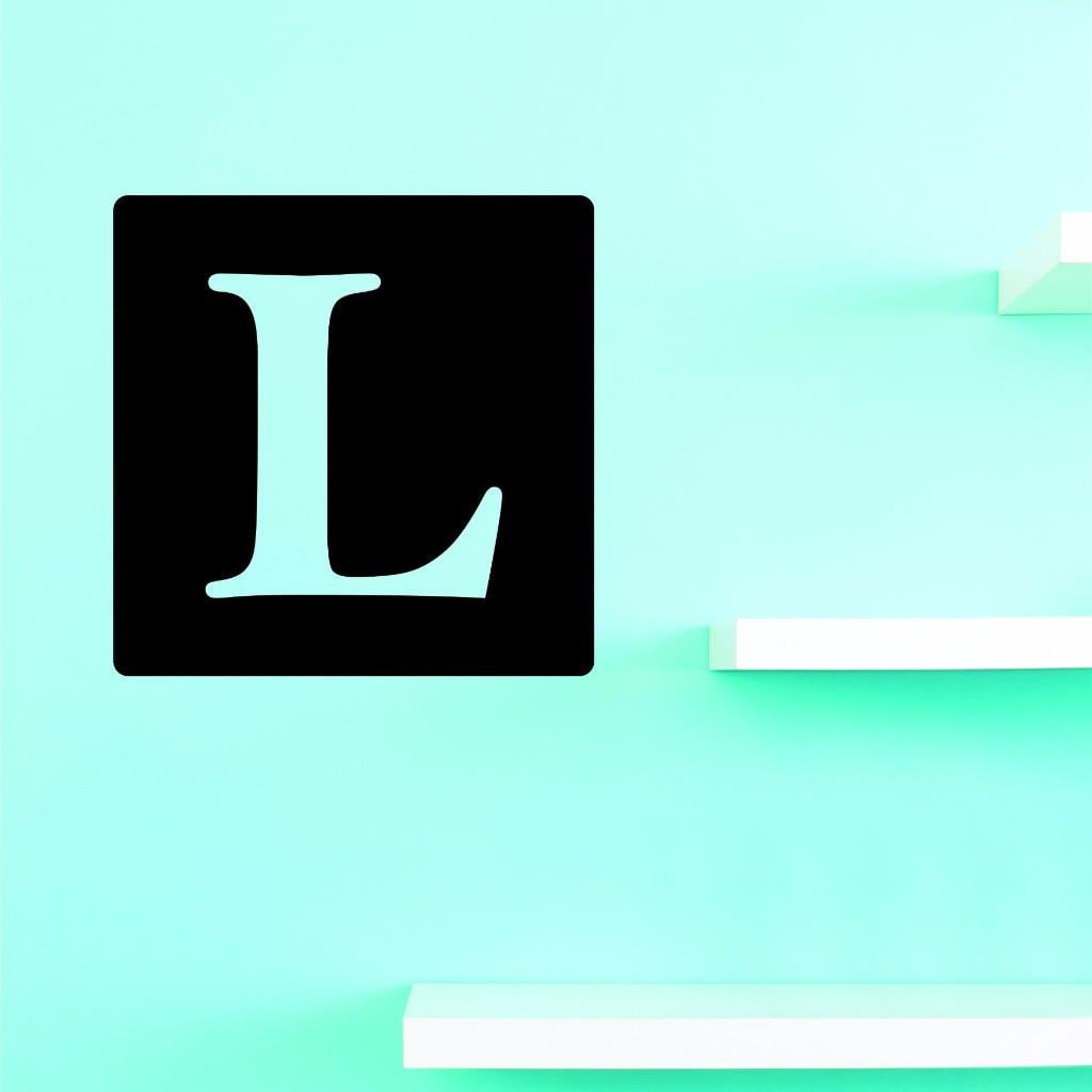 Custom Decals Alphabet Letter L Wall Art Size: 12 X 12 Inches Color ...