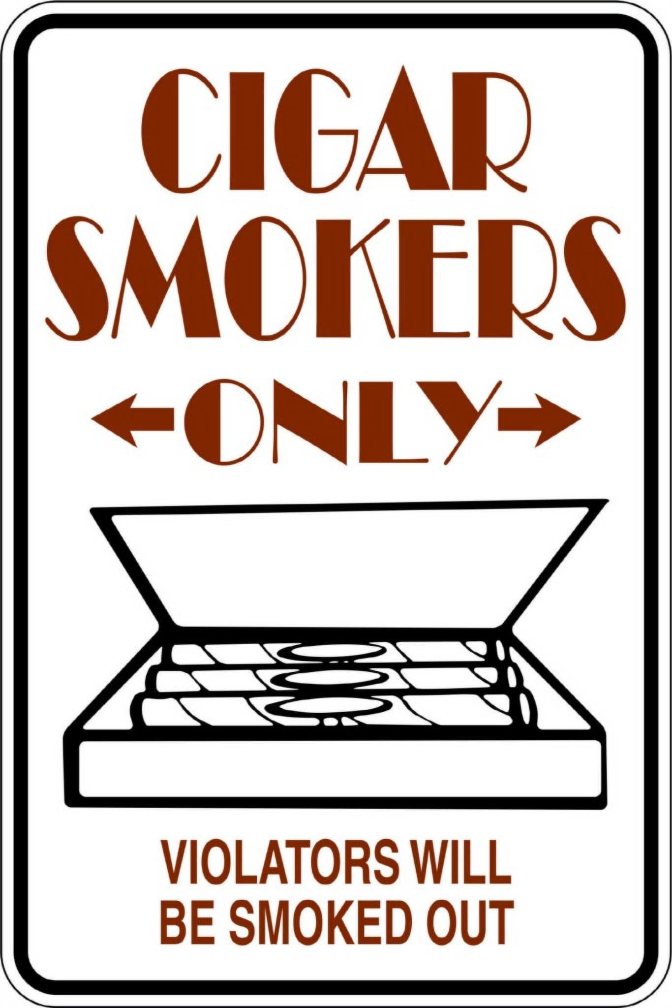 Custom Decals Cigar Smokers Signs 9 Inches X 18 Inches - Walmart.com