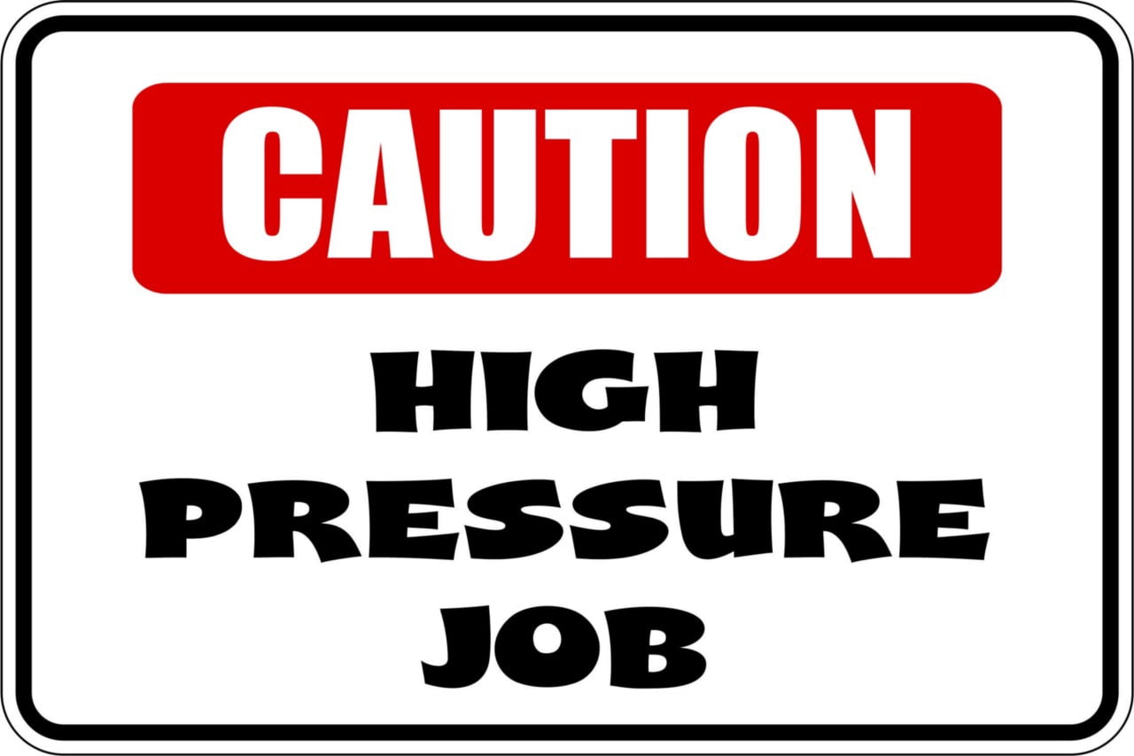 Custom Decals High Pressure Caution Sign 9 Inches X 15 Inches - Walmart.com