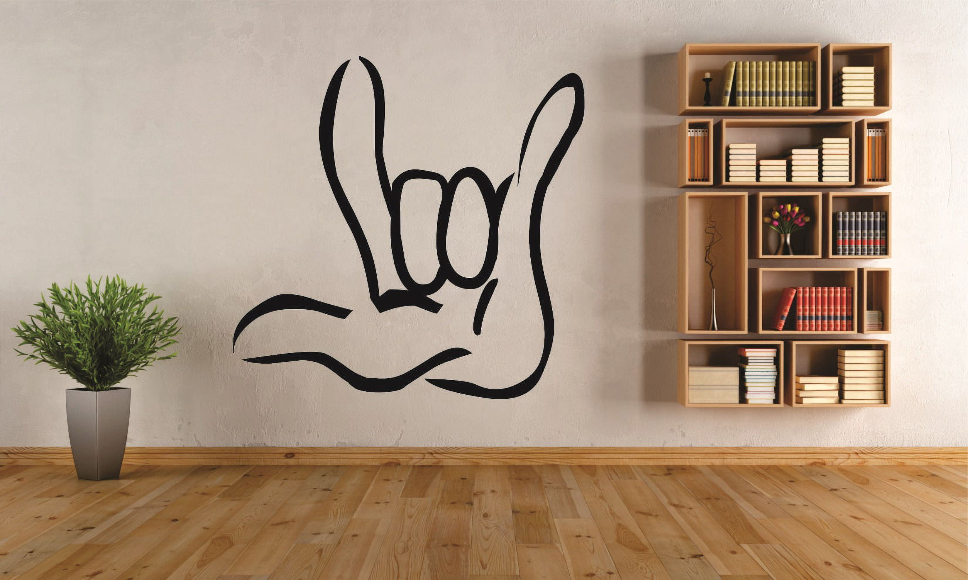 Custom Decals I Love You Sign Language Hand 20x20 Inches - Walmart.com