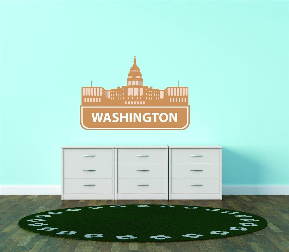 Custom Decals Washington Dc United States Major City Geographical Map ...