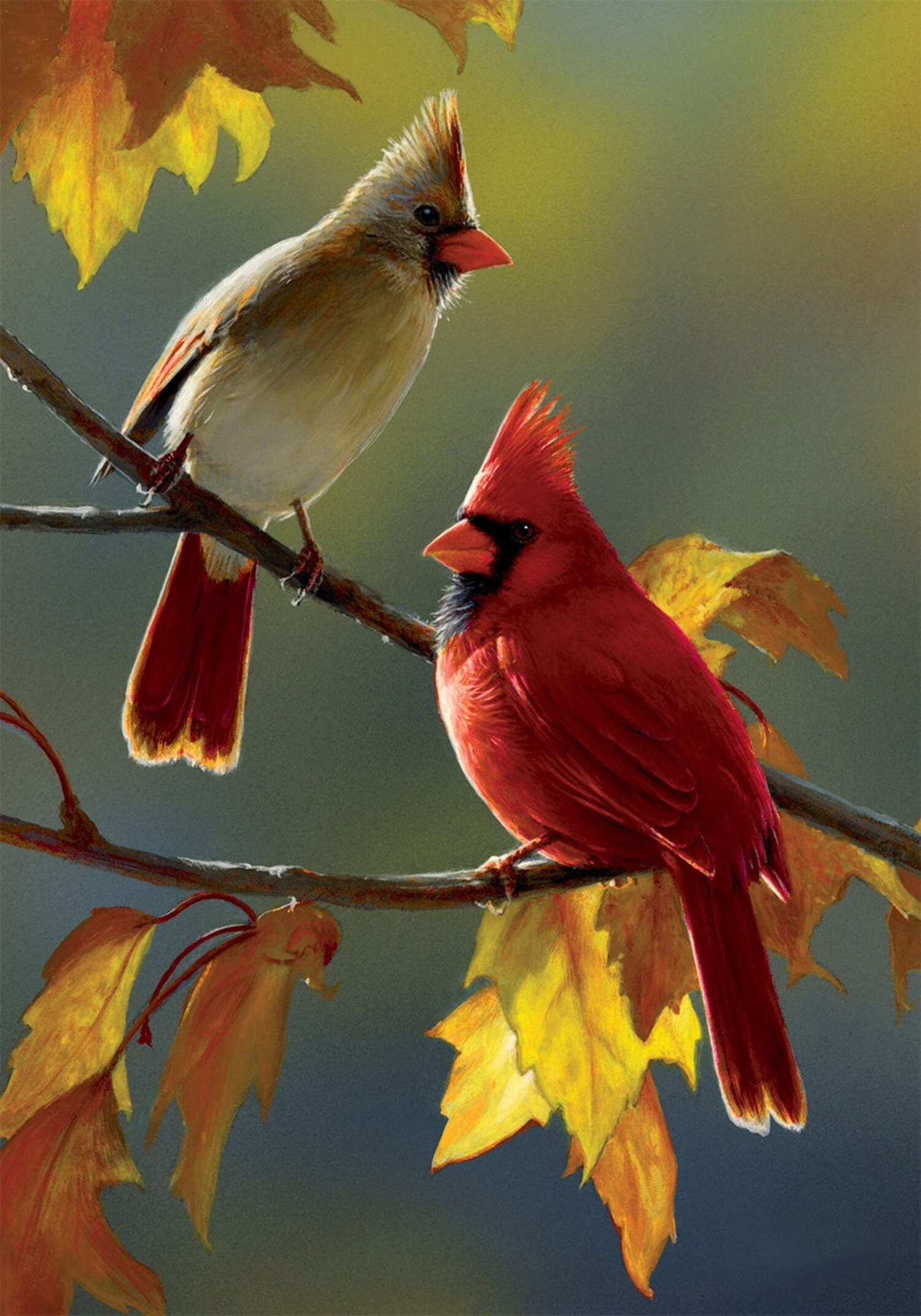 Custom Decor 4118FM 12 x 18 in. Fall Cardinal Garden Flag - Walmart.com