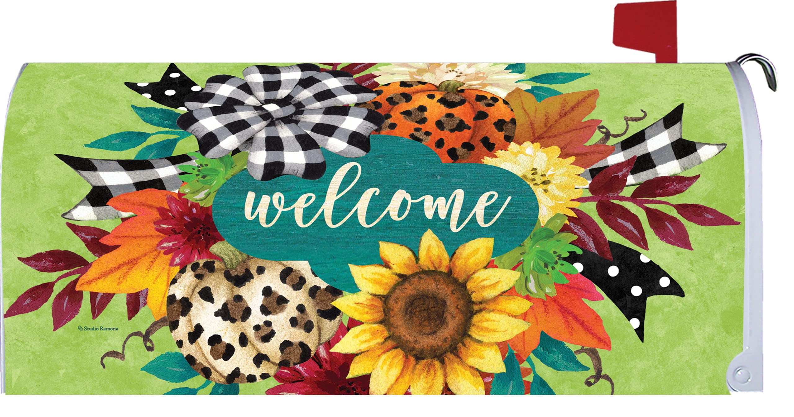Custom Decor Fall Swag Welcome Mailbox Makeover - Vinyl with Magnetic ...
