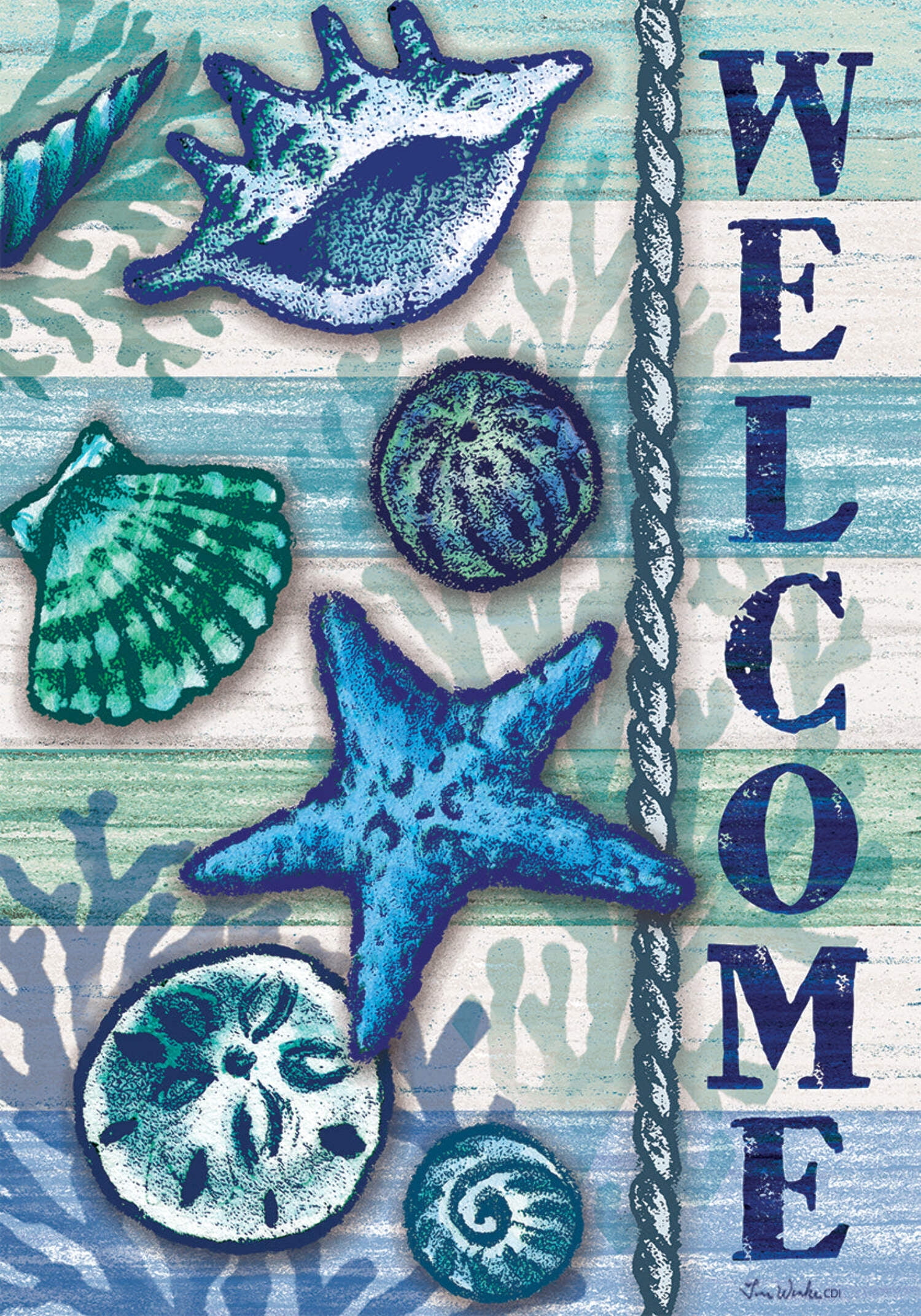 Welcome Shells 3133 Decorative Flag - Walmart.com