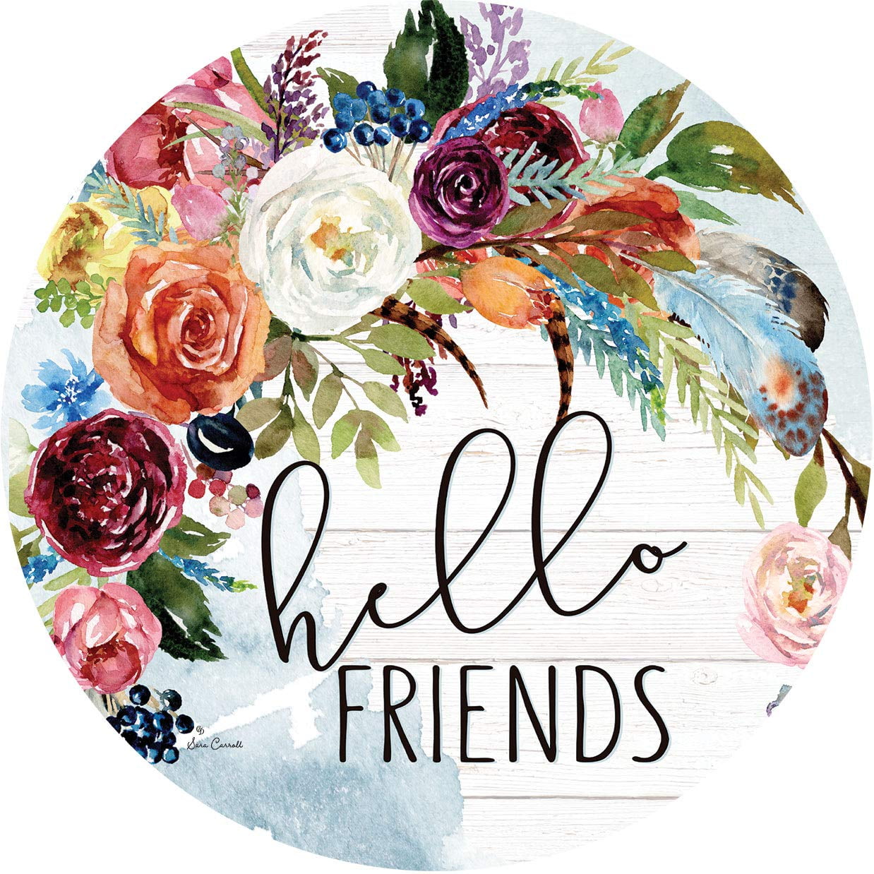 Custom Decor Hello Friends 12 Inch Diameter PVC Stepping Stone Garden ...