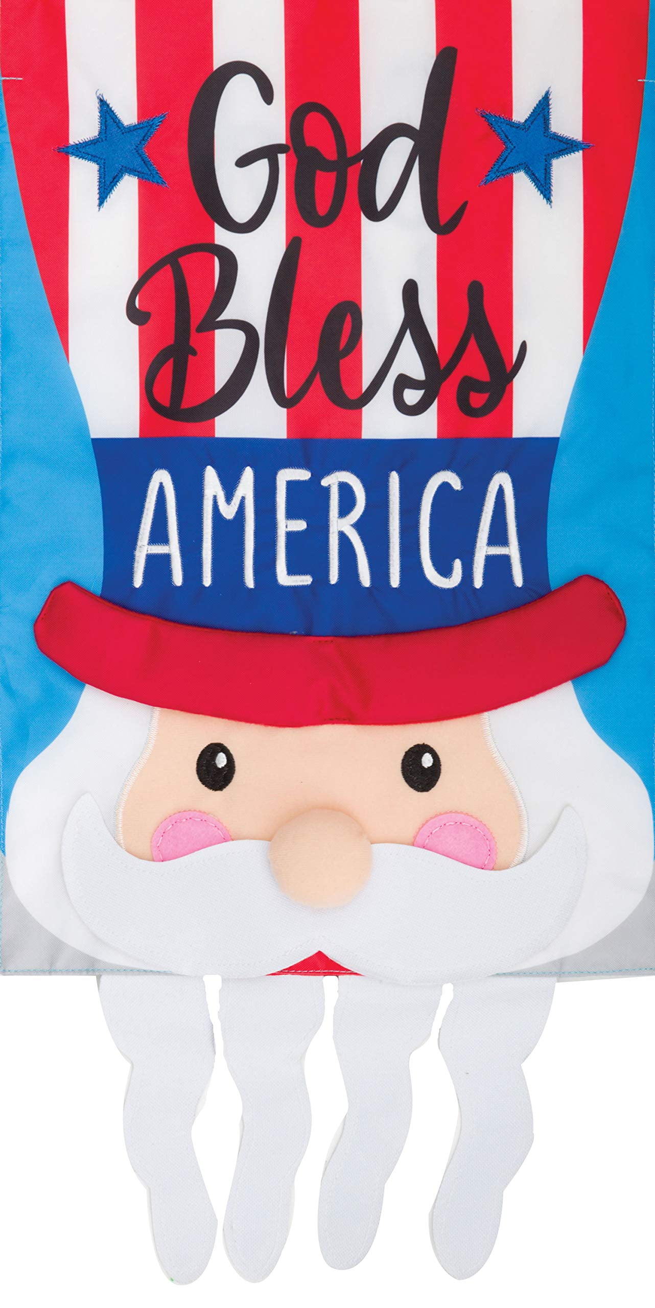 Custom Decor Uncle Sam - God Bless America - Garden Size, Embroidered ...