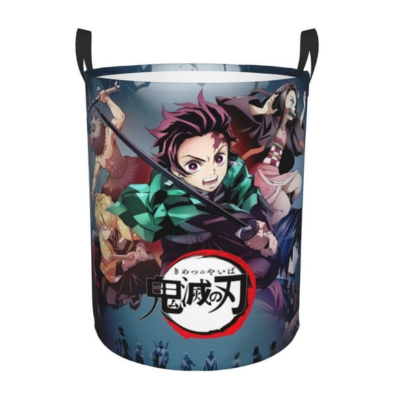 Custom Demon Slayer Kimetsu No Yaiba Laundry Basket Collapsible Clothes ...