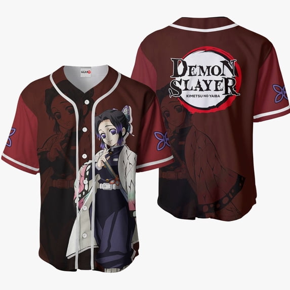 Custom Demon Slayer Shinobu Kocho Baseball Jersey Shirt - Walmart.com
