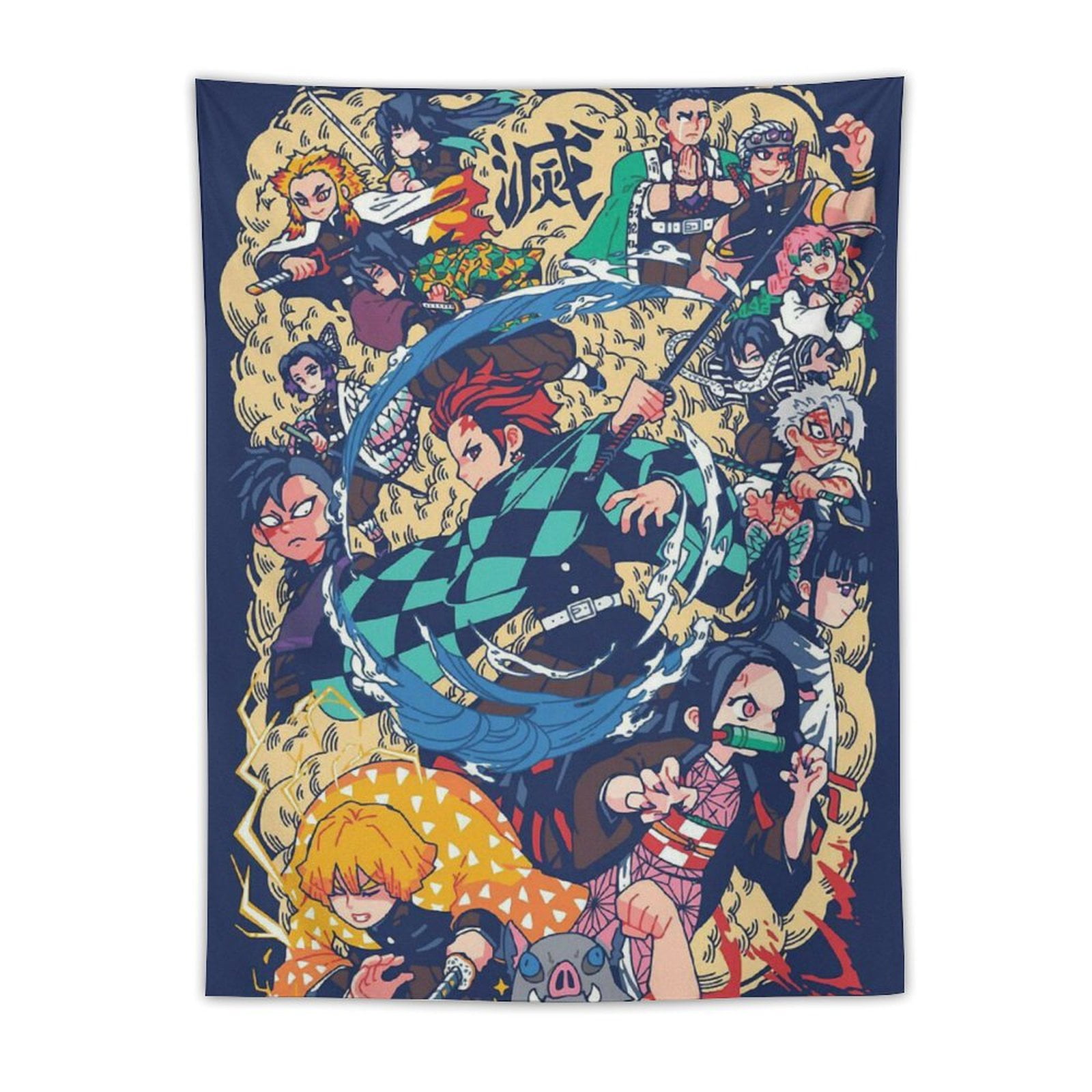 Custom Demon Slayer Tapestry wall hanging poster hanging painting ...