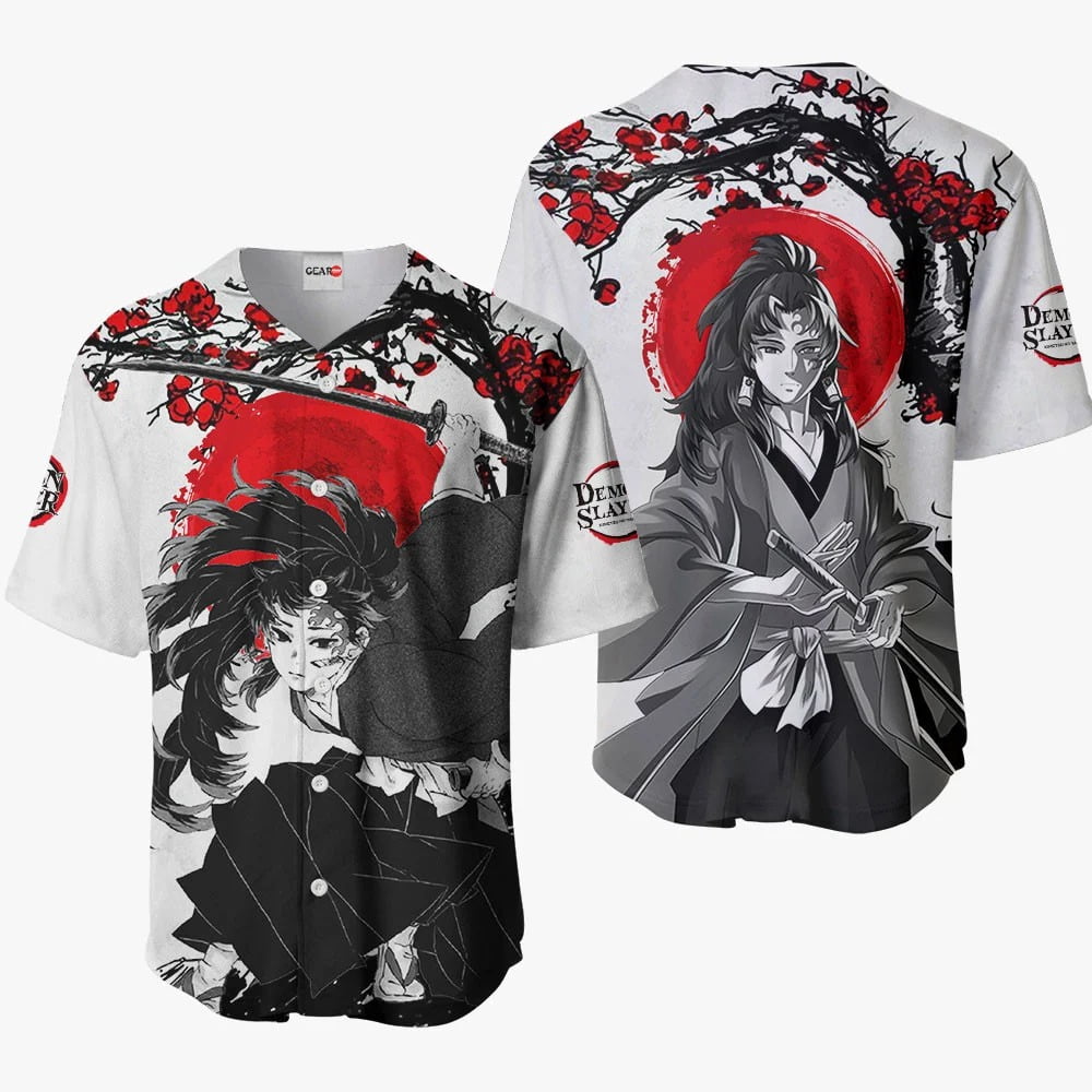 Custom Demon Slayer Yoriichi Tsugikuni Baseball Jersey Shirt - Walmart.com