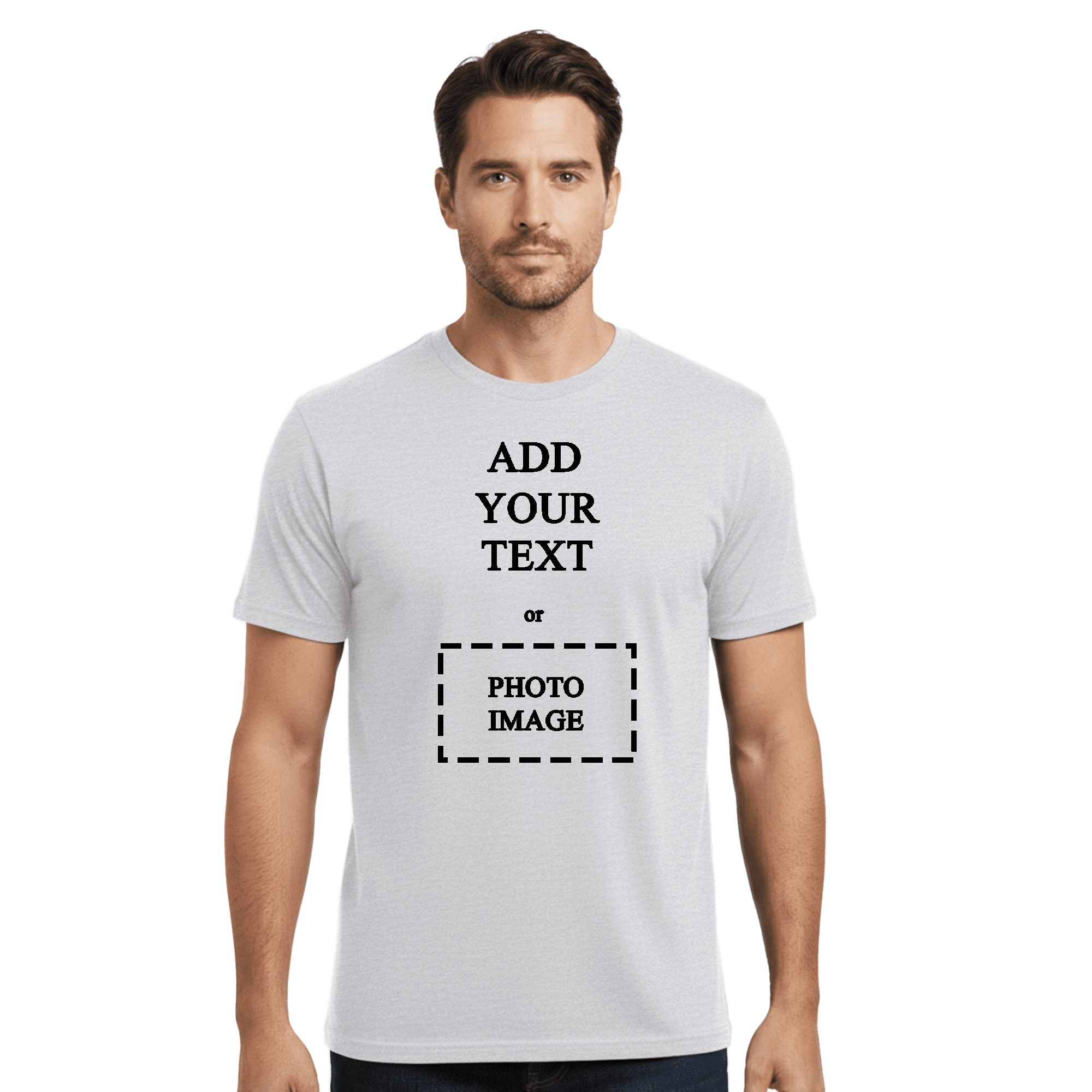 Custom Designed Crewneck T-Shirt | Personalized Shirt for Men Made with ...
