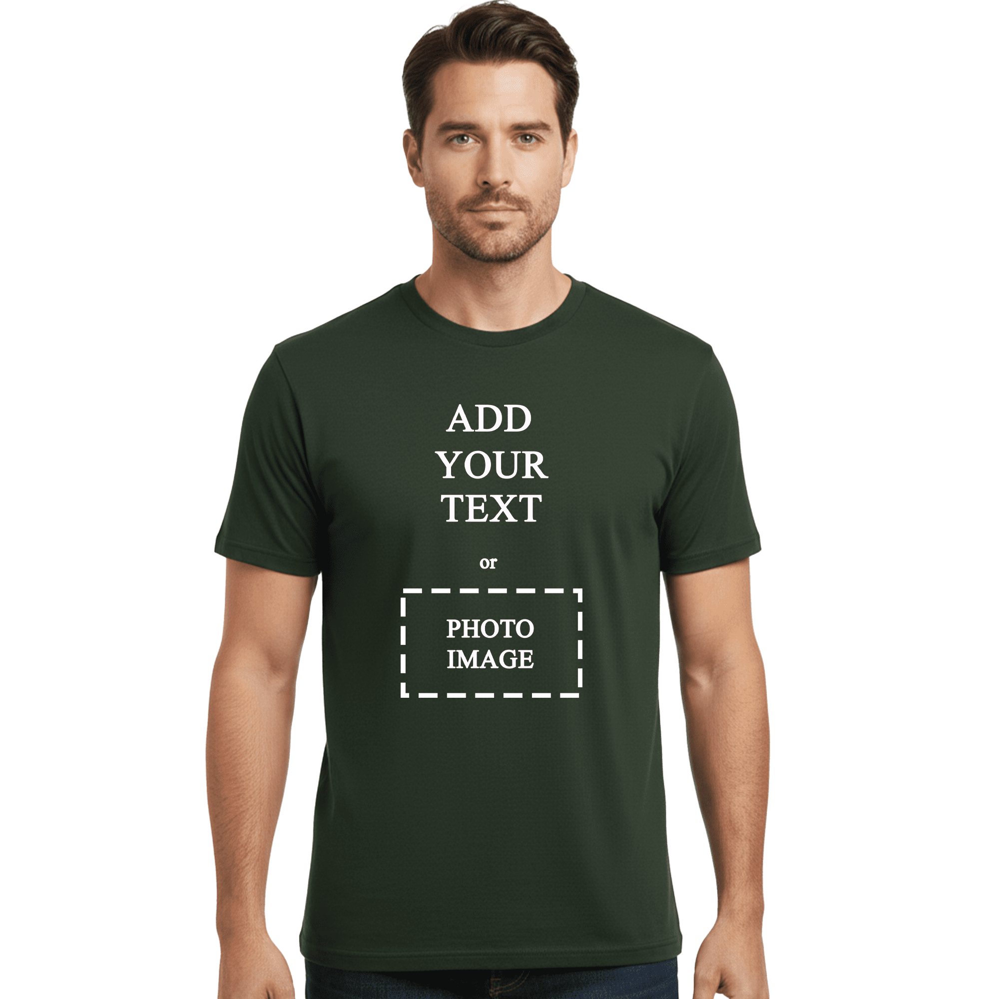 Custom Designed Crewneck T-Shirt | Personalized Shirt for Men Made with ...