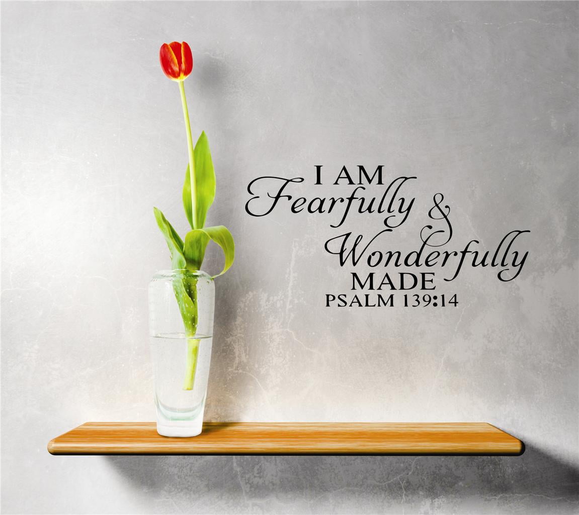 Custom Designs I Am Fearfully And Wonderfully Made Psalm 13914 Kjv ...