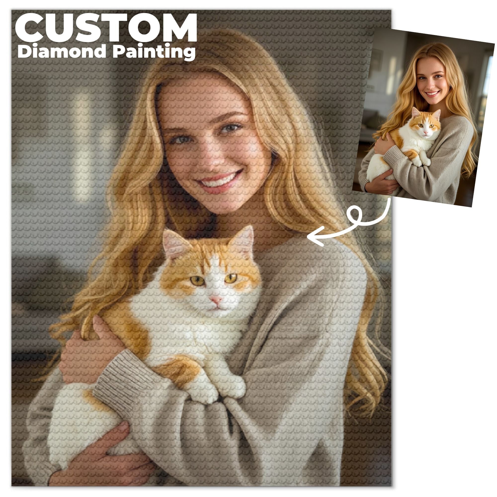 Custom Diamond Painting from Your Photo, Personalized Diamond Art ...