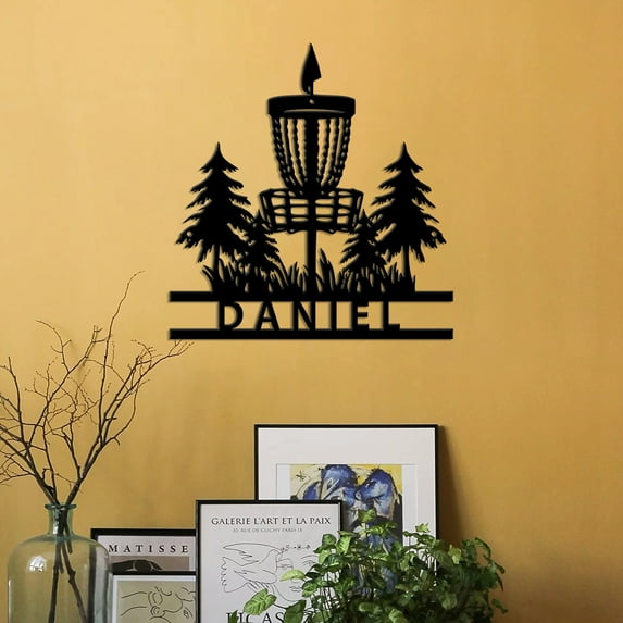 Custom Disc Golf Metal Wall Art, Personalized Disc Golf Player Name ...