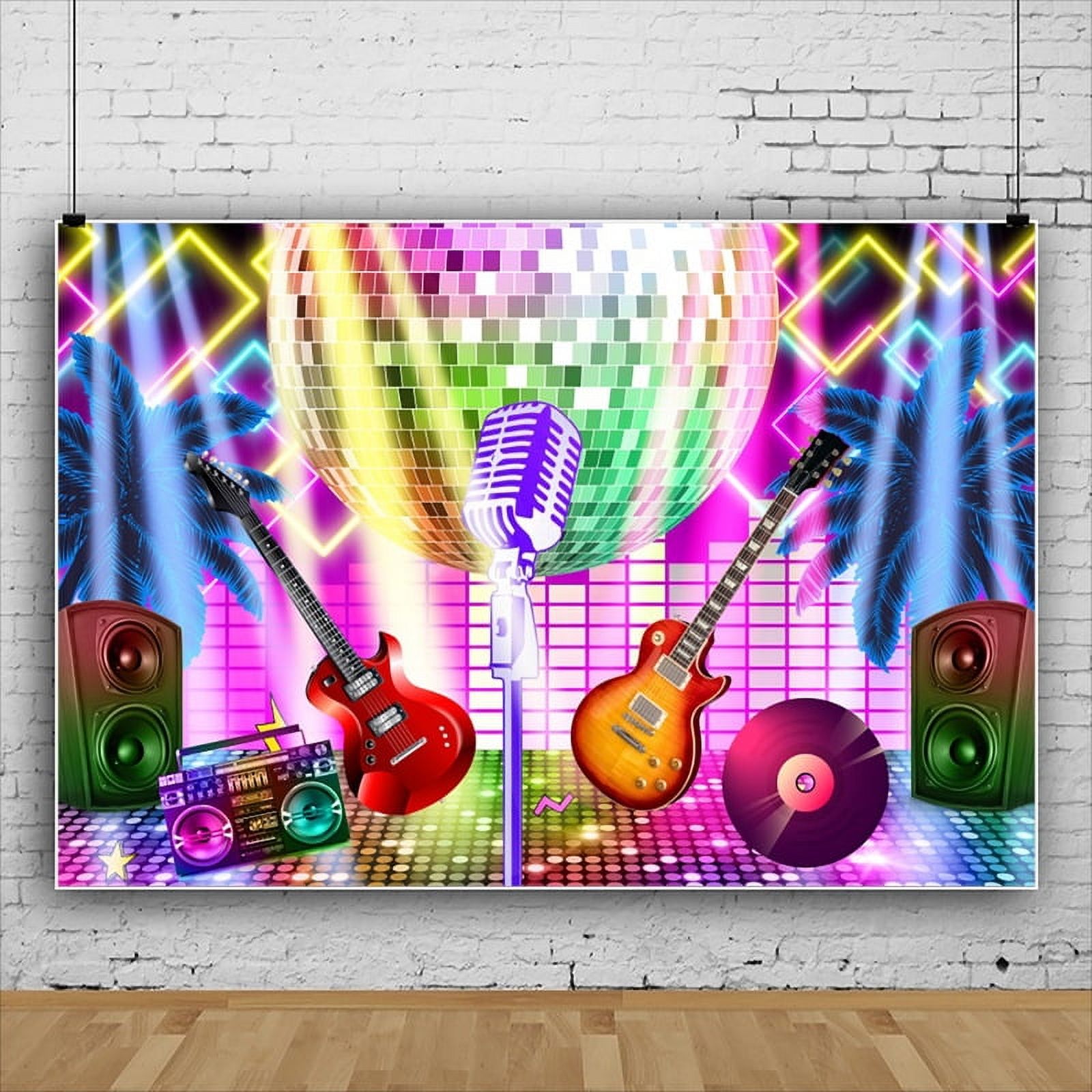 Custom Disco Glitter Party Decoration Background 90s Boogie Music Dance ...
