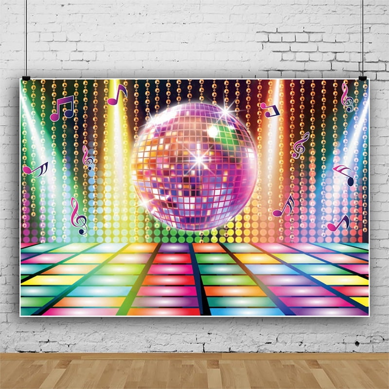 Custom Disco Glitter Party Decoration Background 90s Boogie Music Dance ...