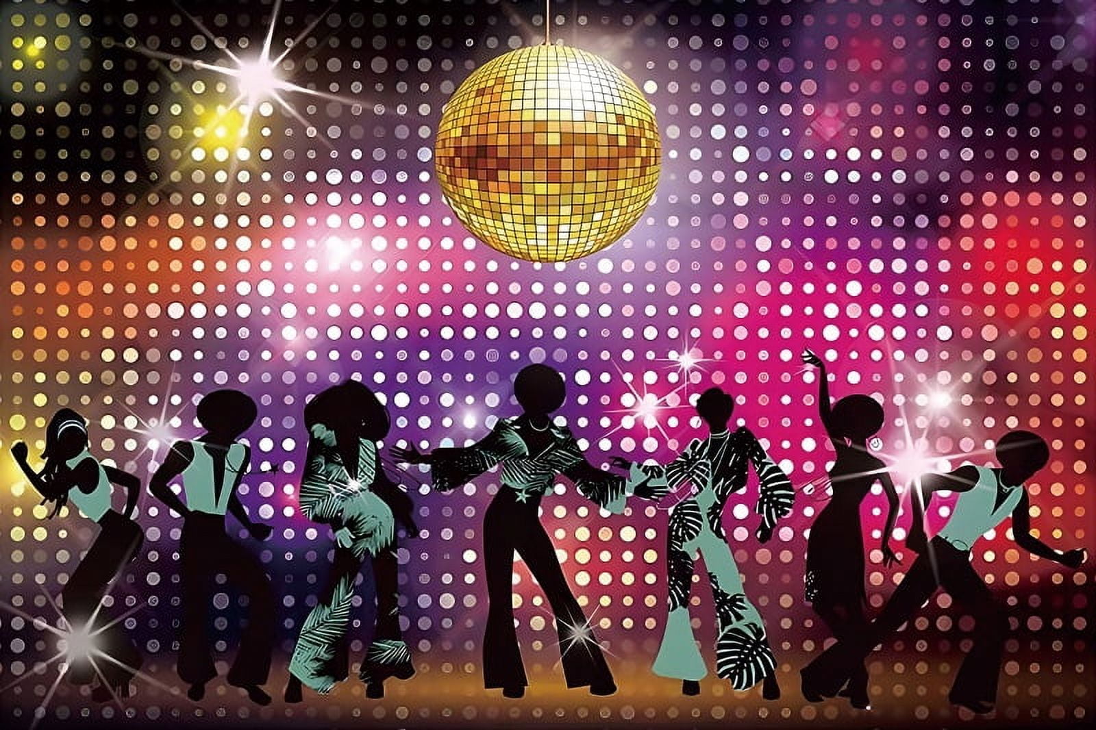 Custom Disco Party Decorations Backdrop Large Fabric 70s 80s 90s Music ...