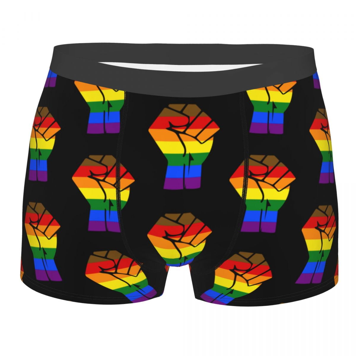 Custom Distressed Gay Bear Pride Flag Stripe Underwear Men Sexy LGBT ...