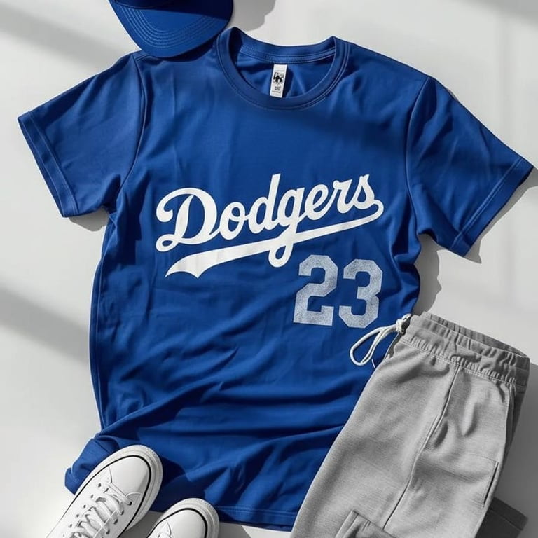 Custom Dodgers T-Shirt: Personalized LA Baseball Fan Tee shirt ...