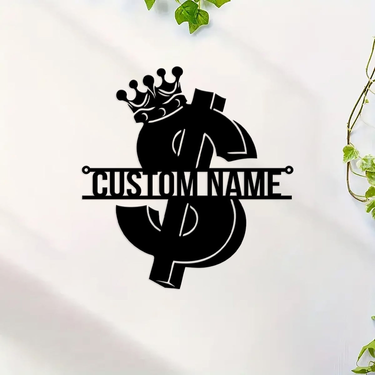Custom Dollar Money Symbol Metal Wall Art Personalized Accountant Name ...