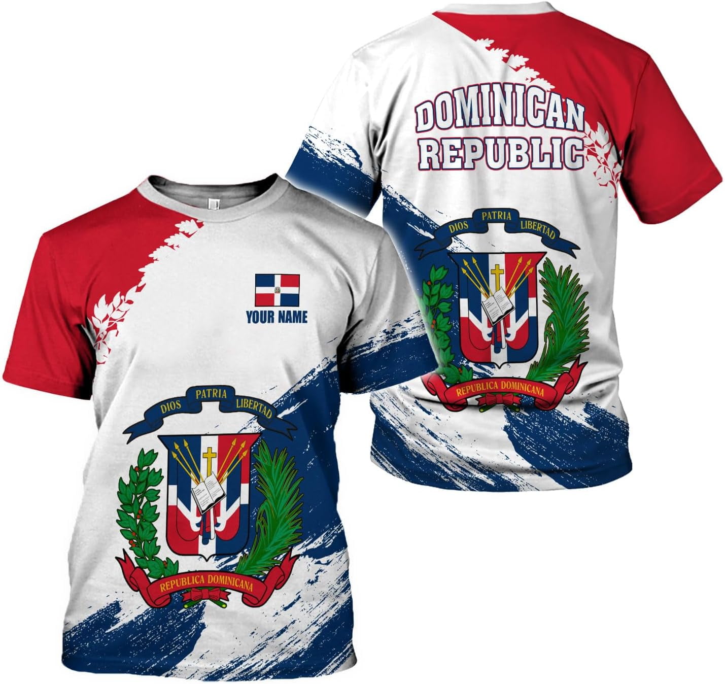 Custom Dominican Republic 3D Shirts for Men Dominicana Flag Shirts ...