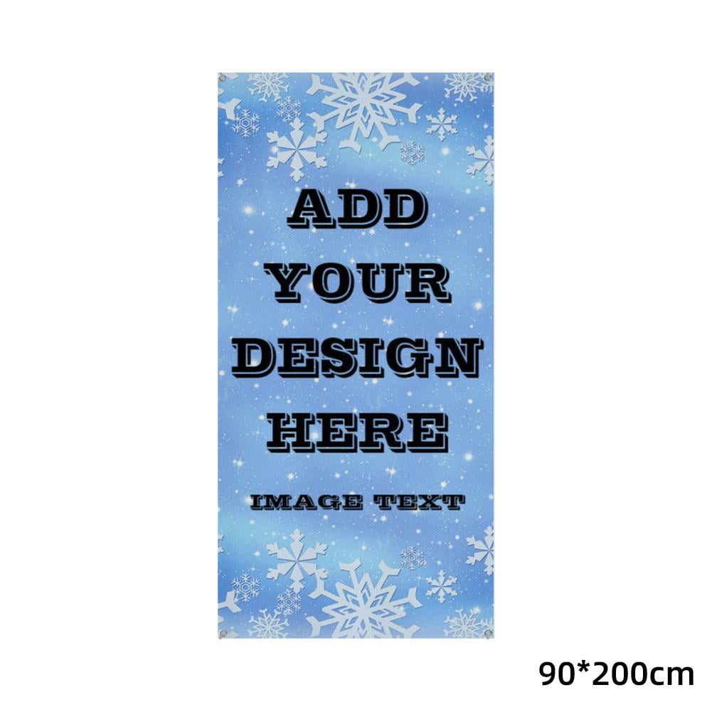 Custom Door Cover Banner with Photo and Text,Design Your Own Background ...