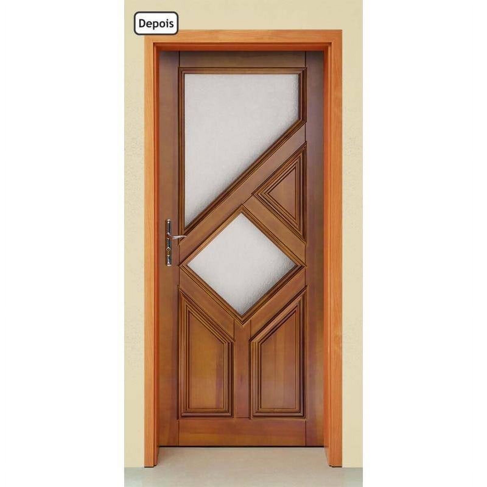 Custom Door Stickers Modern Wooden Gate PVC Wallpaper For Doors Living ...