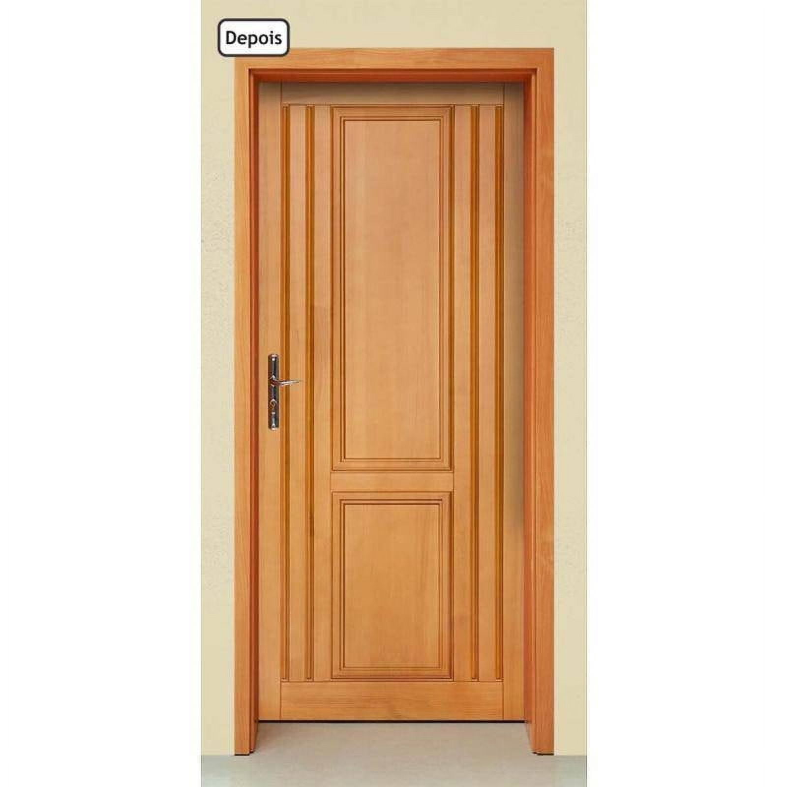 Custom Door Stickers Modern Wooden Gate PVC Wallpaper For Doors Living ...