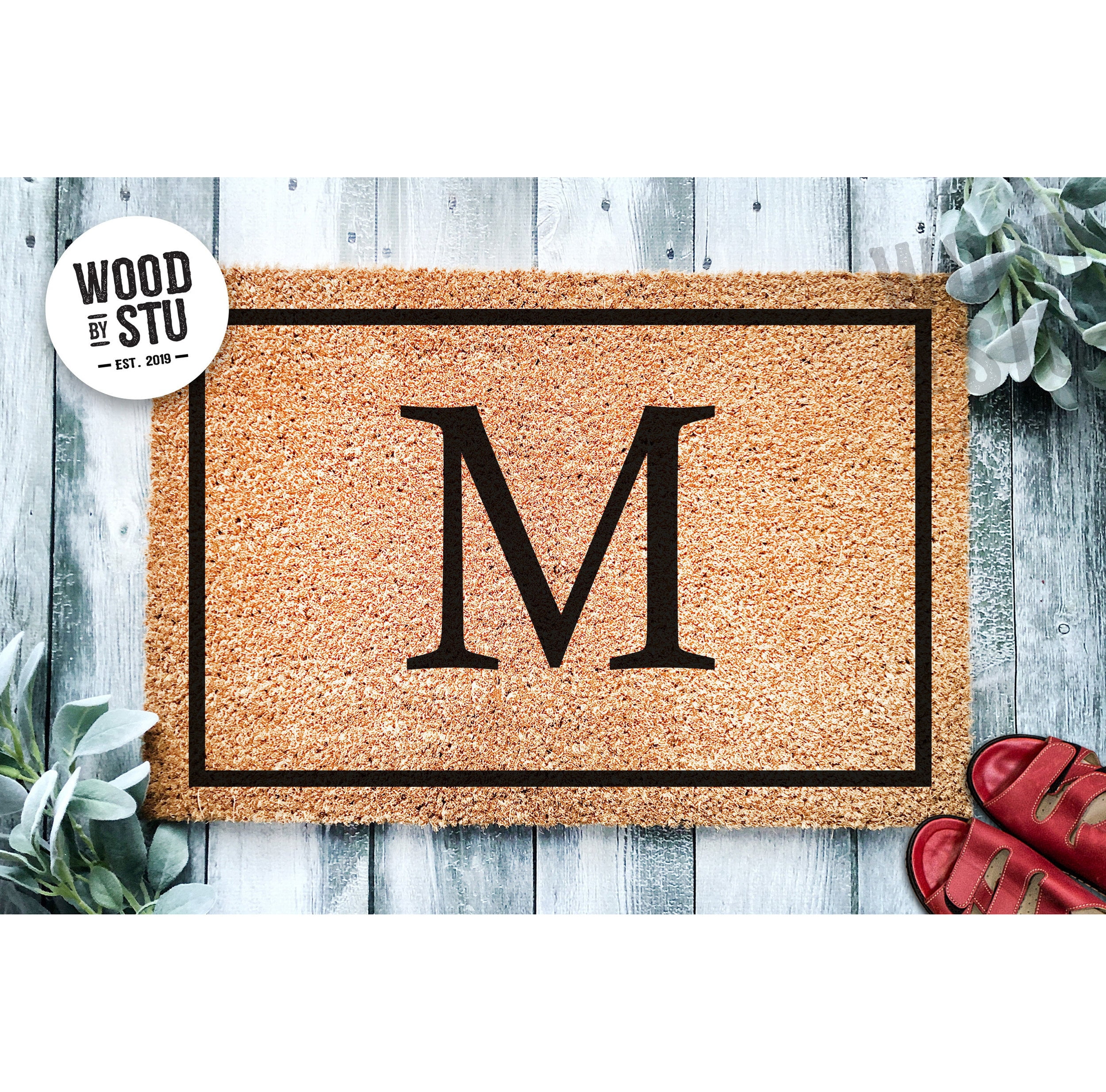 Custom Doormat Simple Monogram Door Mat | Wedding Gift Family Monogram ...