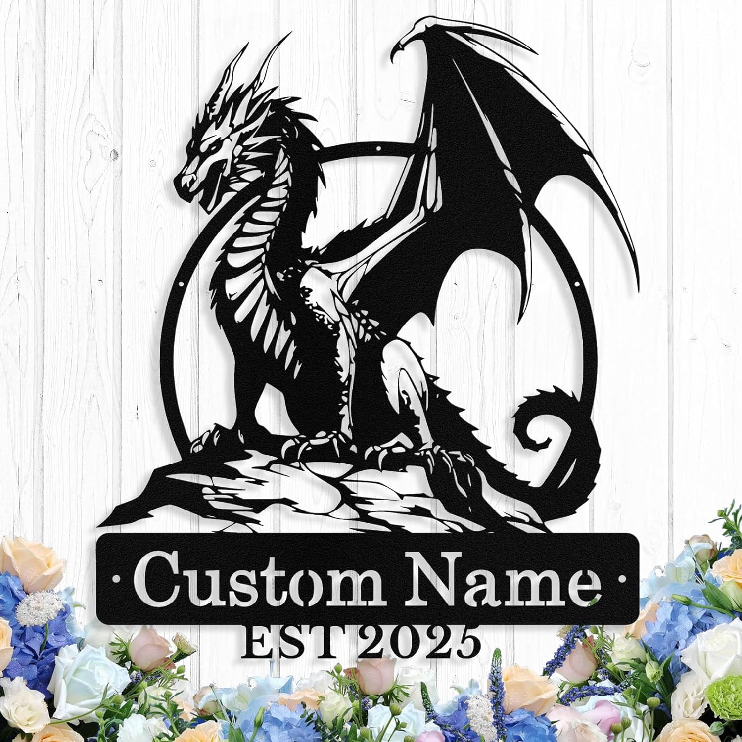 Custom Dragon Metal Sign, Custom Dragon Sign Wall Decor, Personalized ...