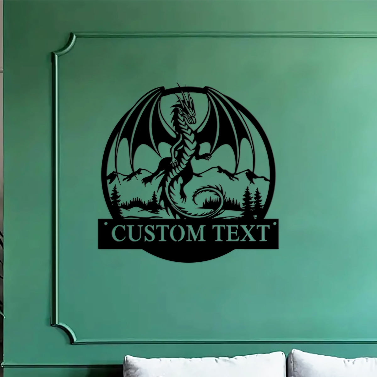 Custom Dragon Metal Wall Sign-Personalized Dragon Metal Wall Art-Dragon ...