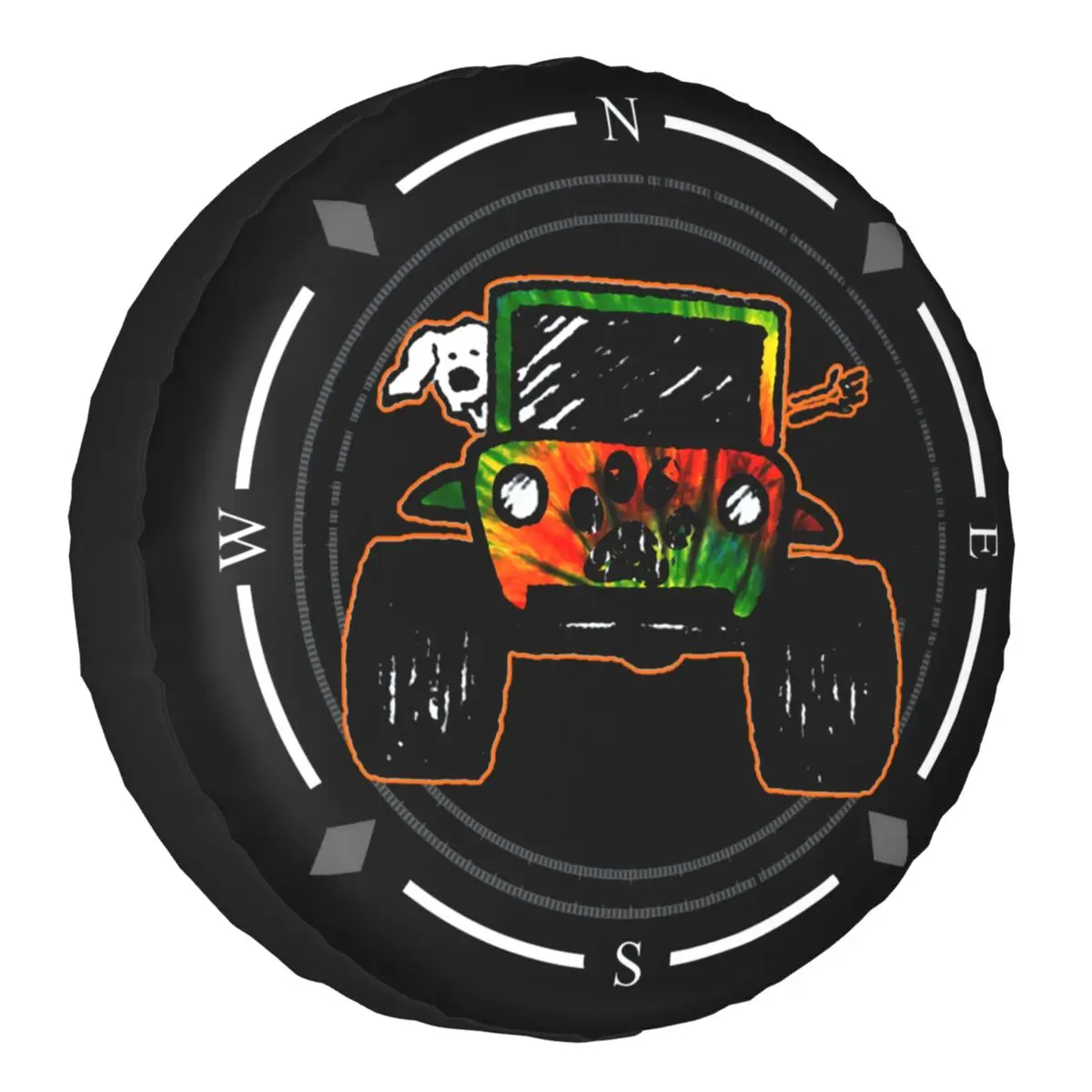 Custom Driving With The Dog Paws Spare Tire Cover for Honda CRV 4WD 4x4 ...