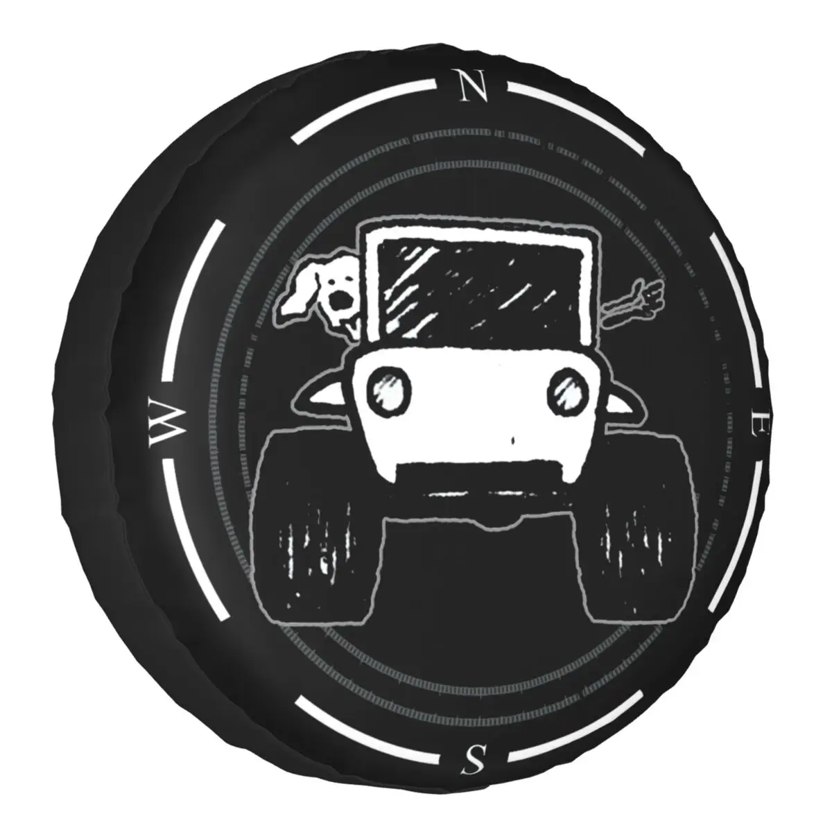 Custom Driving With The Dog Paws Spare Tire Cover for Honda CRV 4WD 4x4 ...