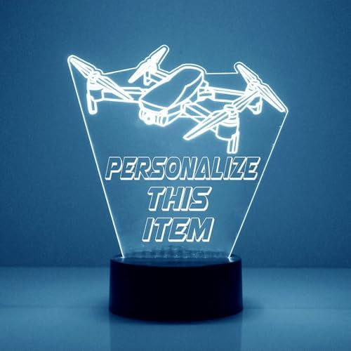 Custom Drone LED Sign Night Light Lamp with Remote, Light Up Display ...