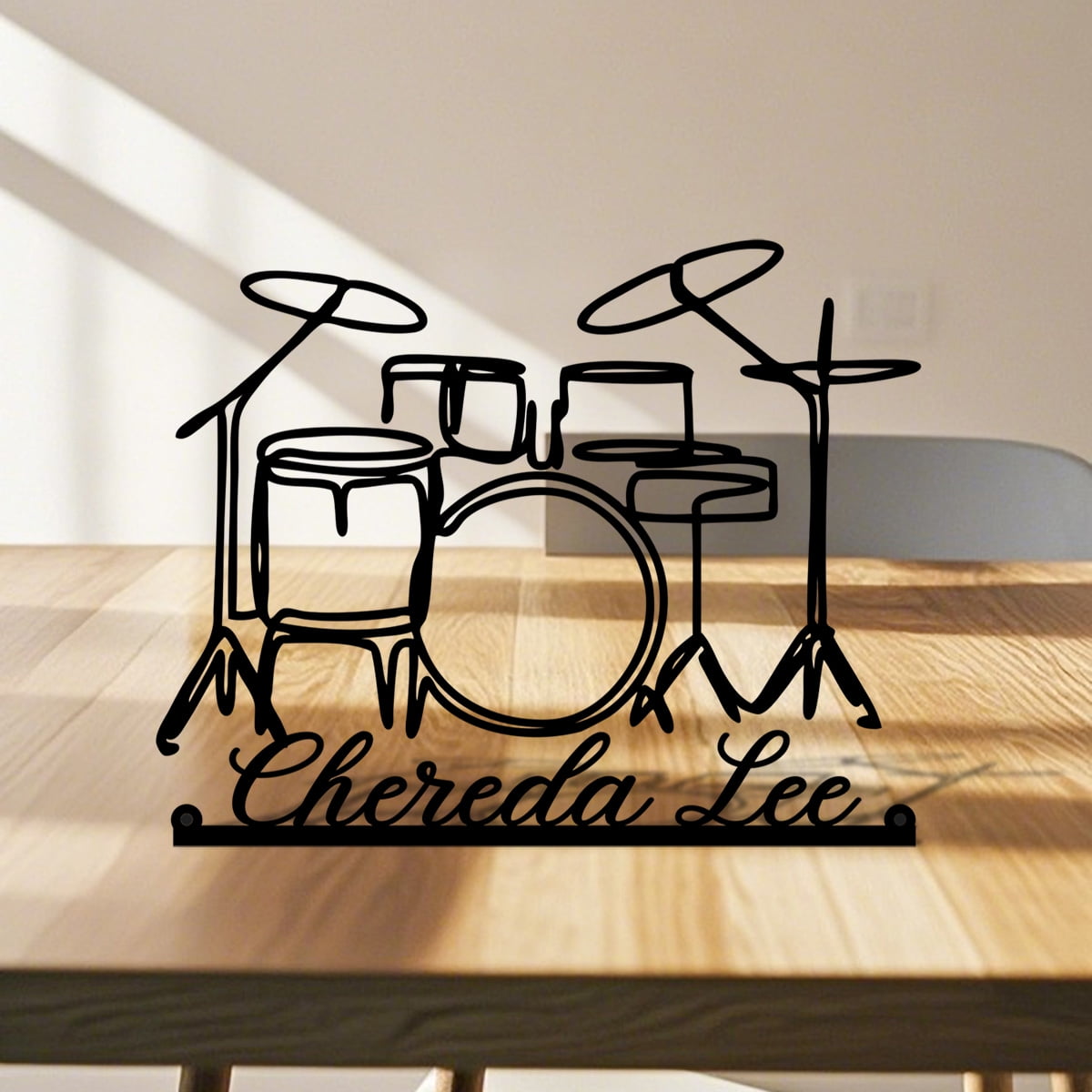 Custom Drummer Metal Desk, Drummer Metal Table Sign, Band Sculpture ...