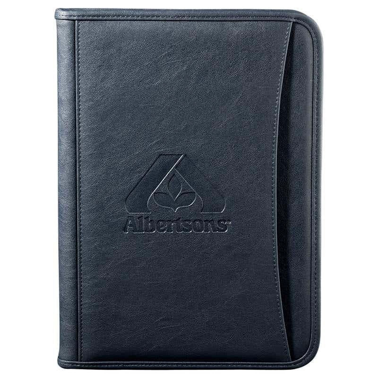 Custom Dura-Hyde Refillable Zippered Padfolio - 8 1/2