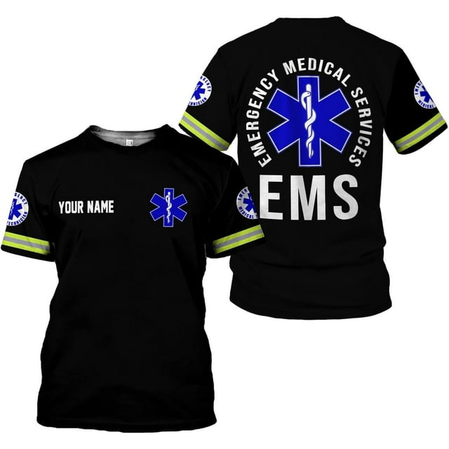 Custom EMS Shirts for Women EMS Uniform 3D Shirts EMT Shirt EMS Shirt ...