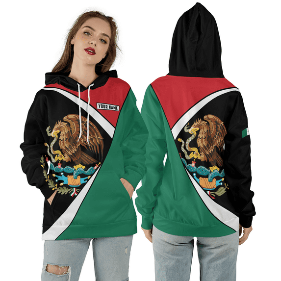 Custom Eagle Mexico Flag 3D Hooded Sweatshirt, Patriotic Mexico Proud ...