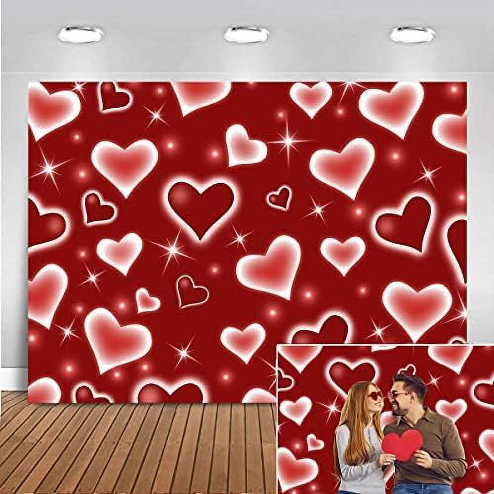 Custom Early 2000s Photography Backdrop Red Heart Photo Backdrop ...