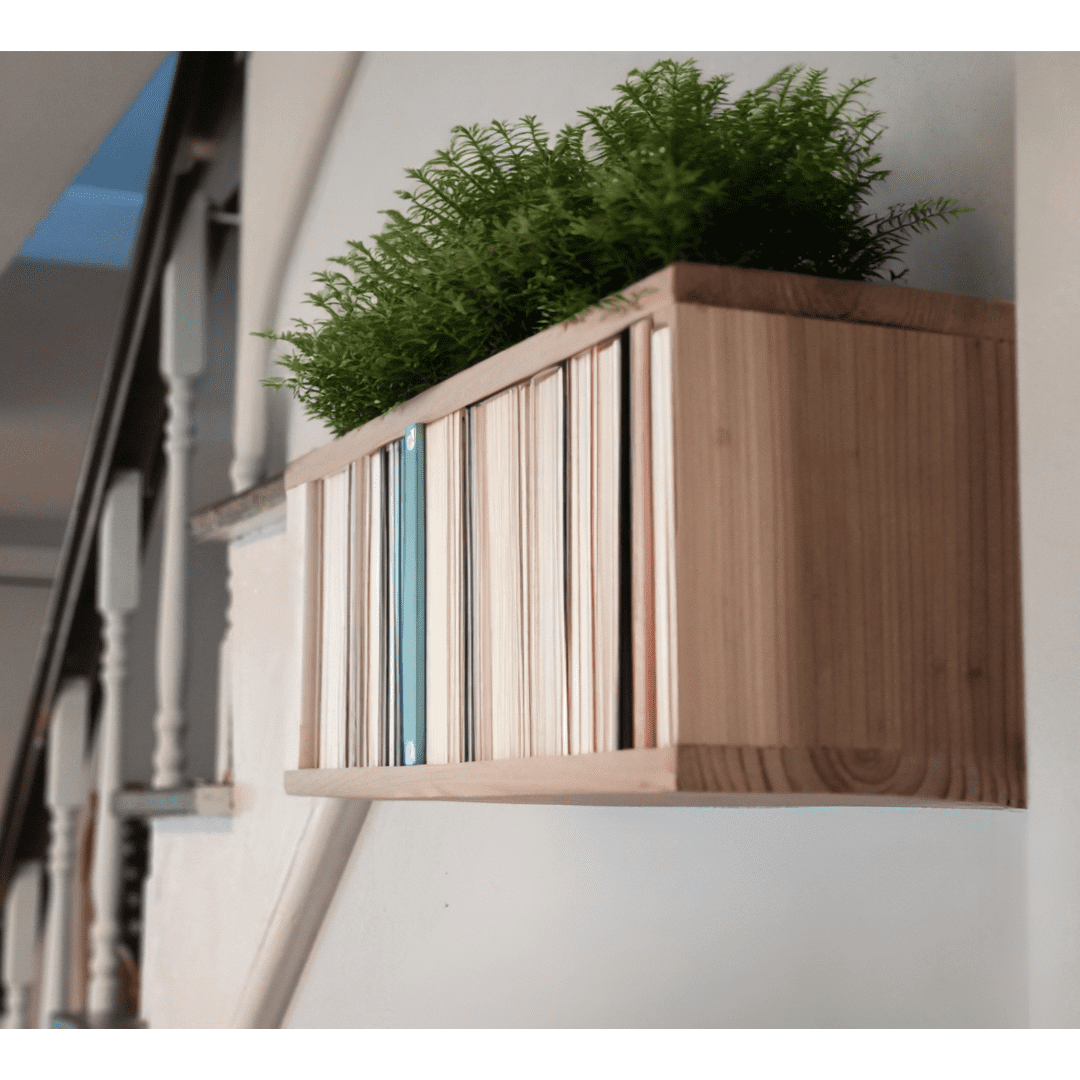 Custom Easy-Mount Cedar Wood Storage Box Float Shelf – Enclosed Design ...